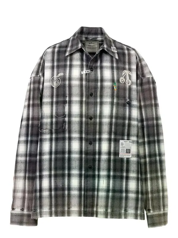 Mihara Yasuhiro Vintage Like Check Shirt - Black