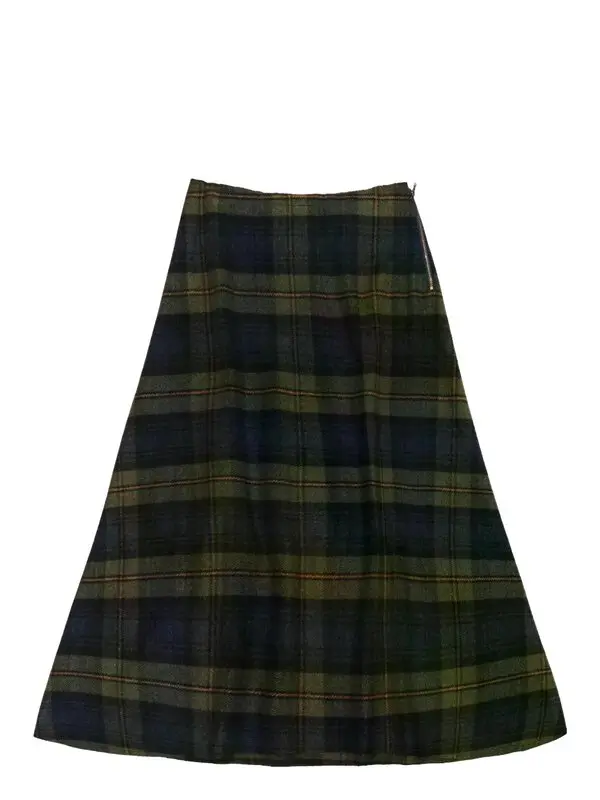 Bimba Y Lola Asymmetrical Tartan Skirt - Blue