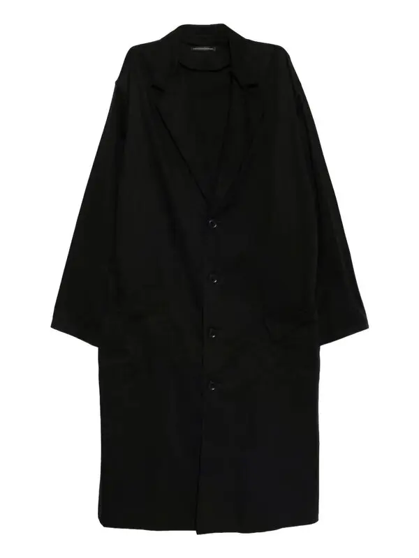 Y’s Cotton Twill Coat - Black
