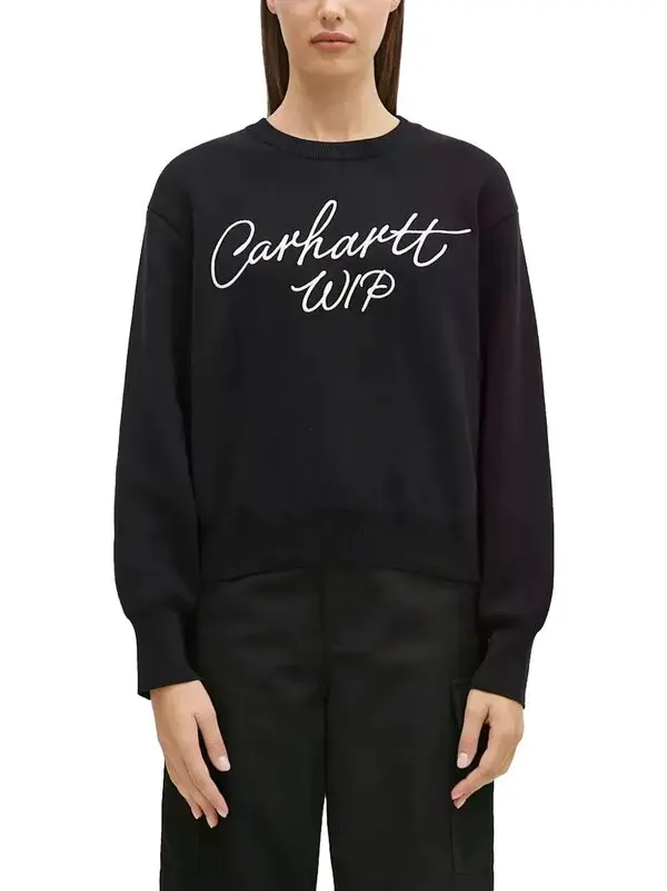 Carhartt Work In Progress Logo Sweater - Black