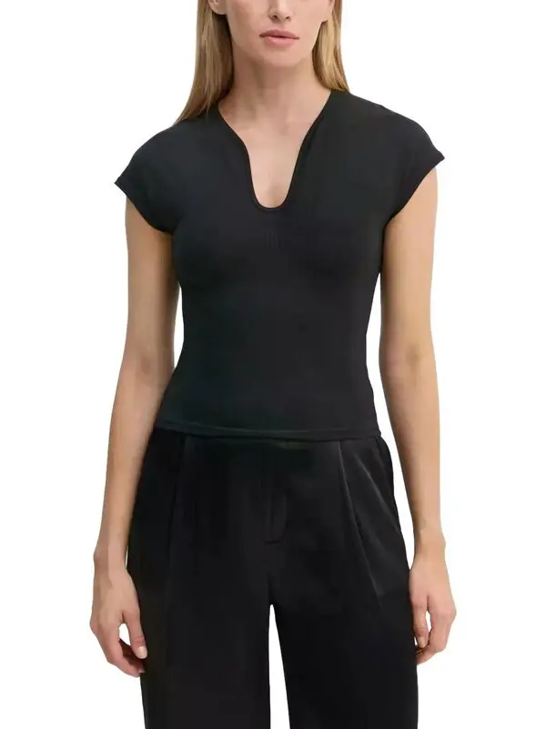 BY MALENE BIRGER Venezia V-neck Top - Black