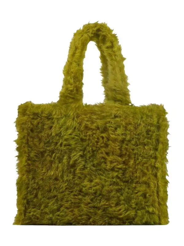 Camper Fluffy Tote Bag - Green