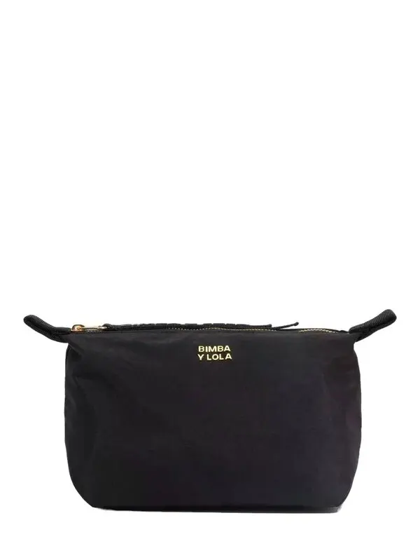 Bimba Y Lola Zip-up Makeup Bag - Black