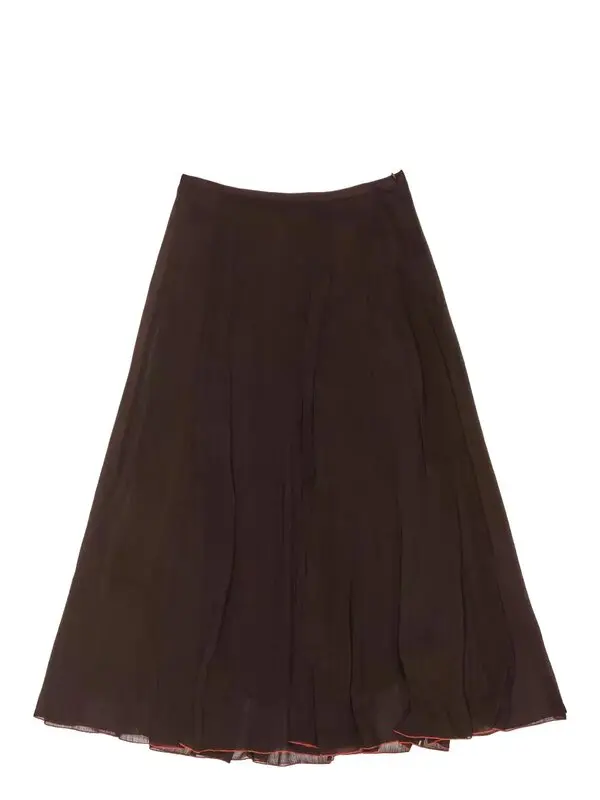 Bimba Y Lola Gathered Midi Skirt - Brown