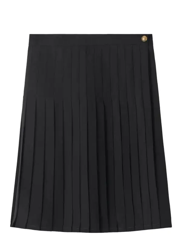 Burberry Pleated Midi Skirt - Black