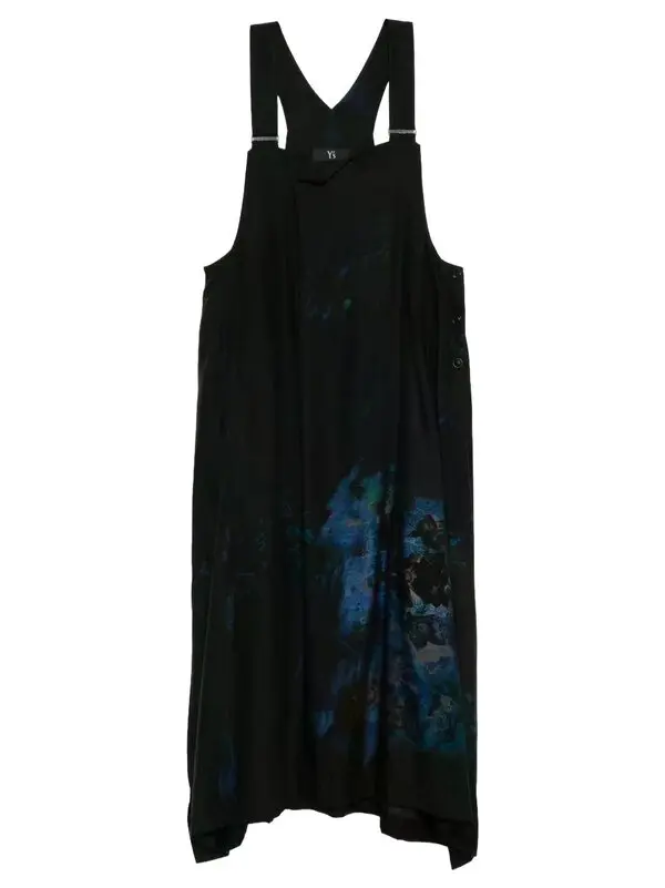 Y’s Floral-print Dress - Black