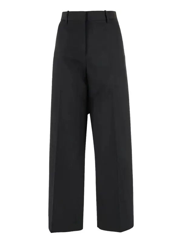 JIL SANDER Tailored Wool Trousers - Black
