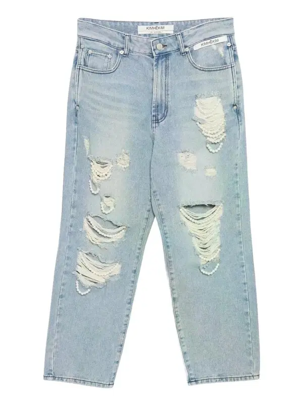 KIMHEKIM Pearl-embellished Jeans - Blue