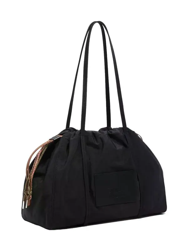 Bimba Y Lola Logo-patch Shoulder Bag - Black