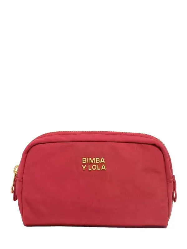 Bimba Y Lola Logo-lettering Makeup Bag - Red