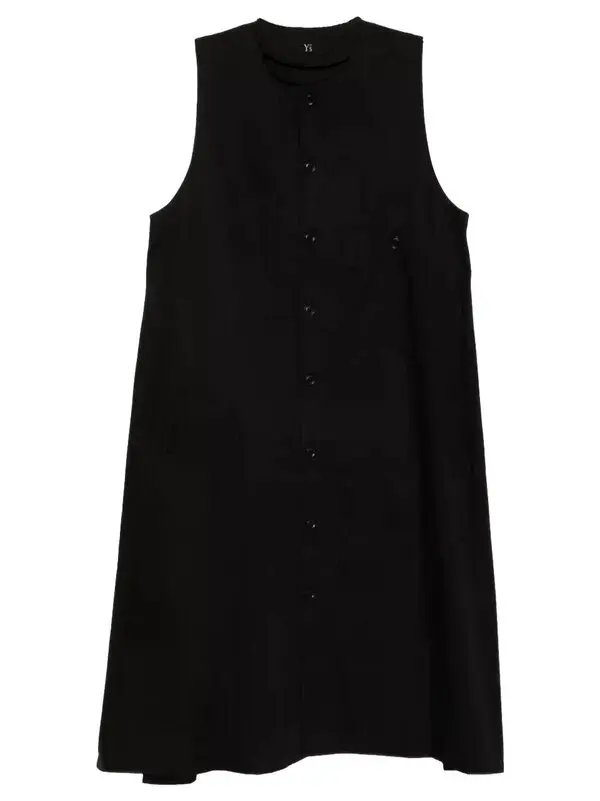 Y’s Cotton Twill Dress - Black