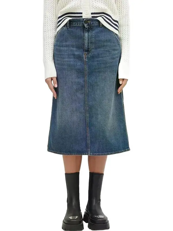 Carhartt Work In Progress Single Knee Midi Skirt - Blue