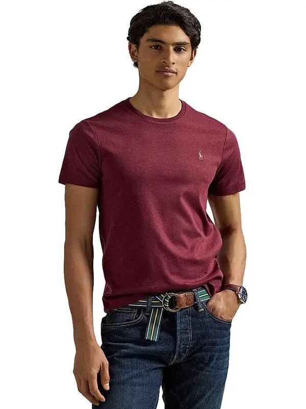 Polo Ralph Lauren Cotton Embroidered Logo Tee - Red