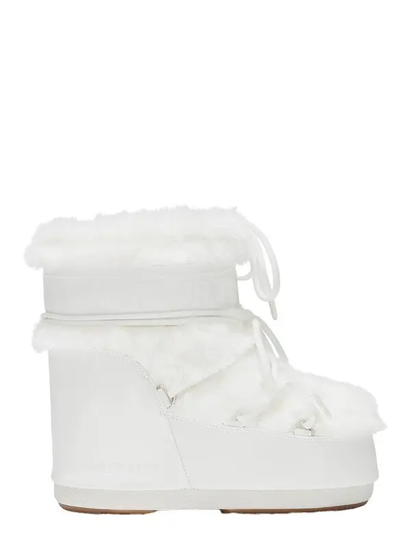 Moon Boot Mb Icon Low Faux Fur Boots - Optical White