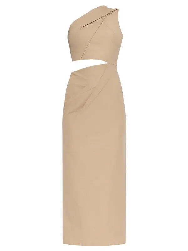 Max Mara Off-shoulder Dress - Beige