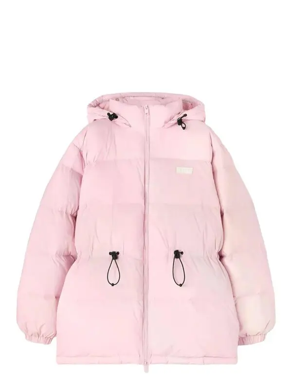 MSGM Hooded Drawstring Coat - Pink