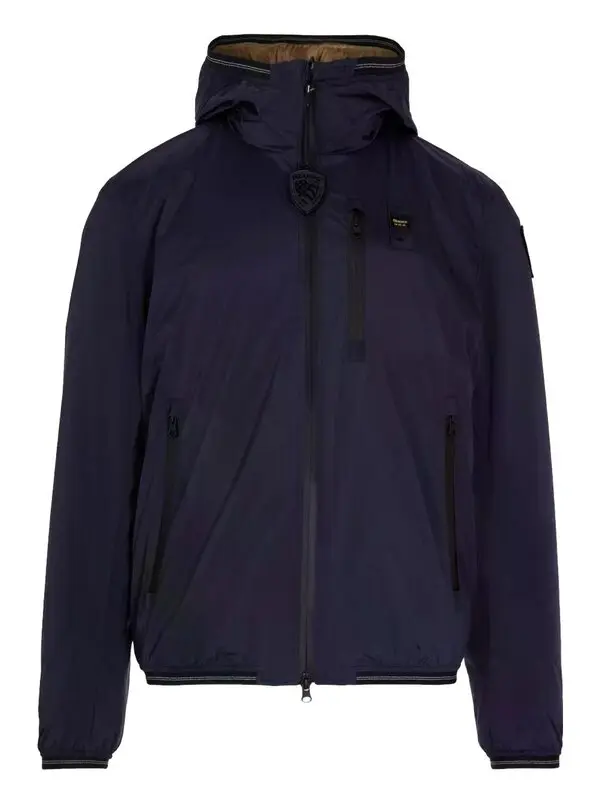 BLAUER. Hooded Zip-up Jacket - Blue