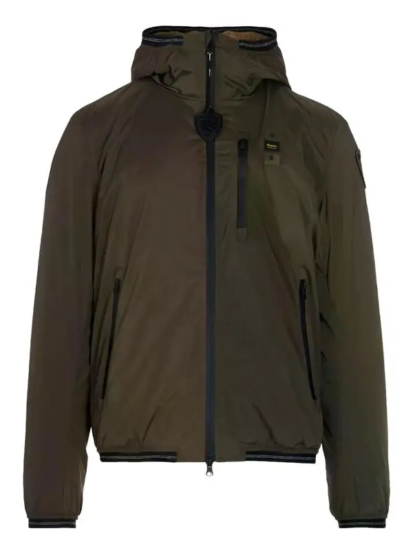 BLAUER. Hooded Zip-up Jacket - Green