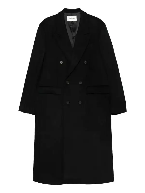 TONYWACK Peak-lapels Double-breasted Coat - Black