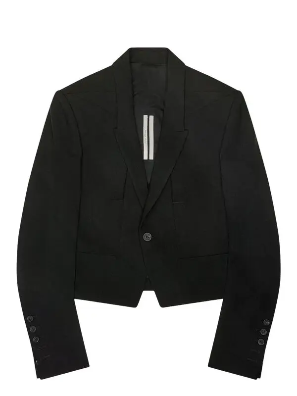 Rick Owens Buttoned Cotton Jacket - Black