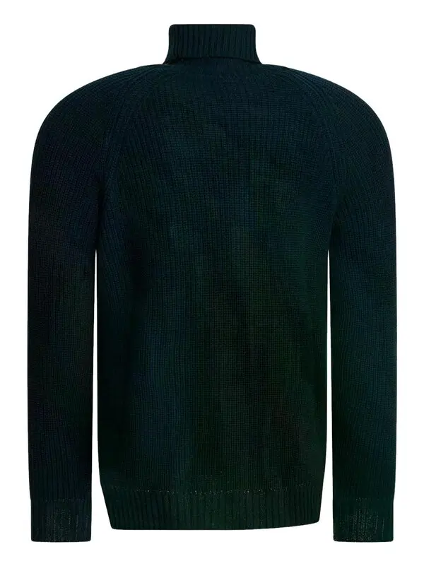 RAKKI Ribbed Roll-neck Sweater - Blue