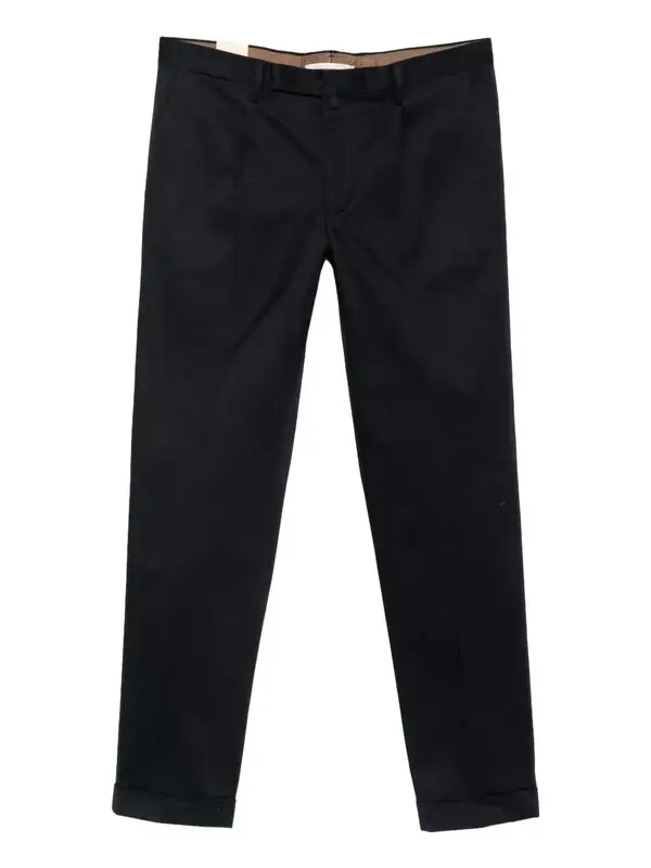 BRIGLIA 1949 Cuffed Pleated Trousers - Blue