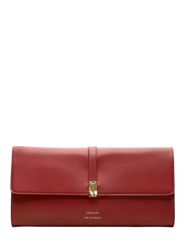 Loulou De Saison Elmer Leather Clutch - Red