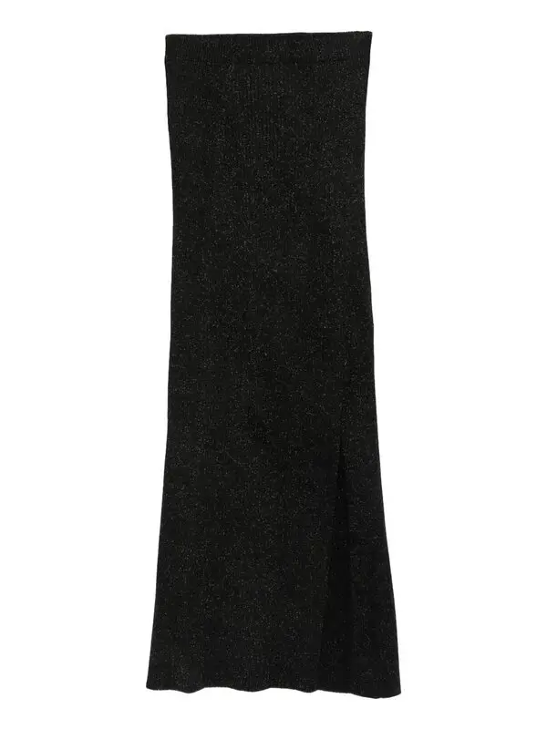 TWINSET Slit Midi Skirt - Black