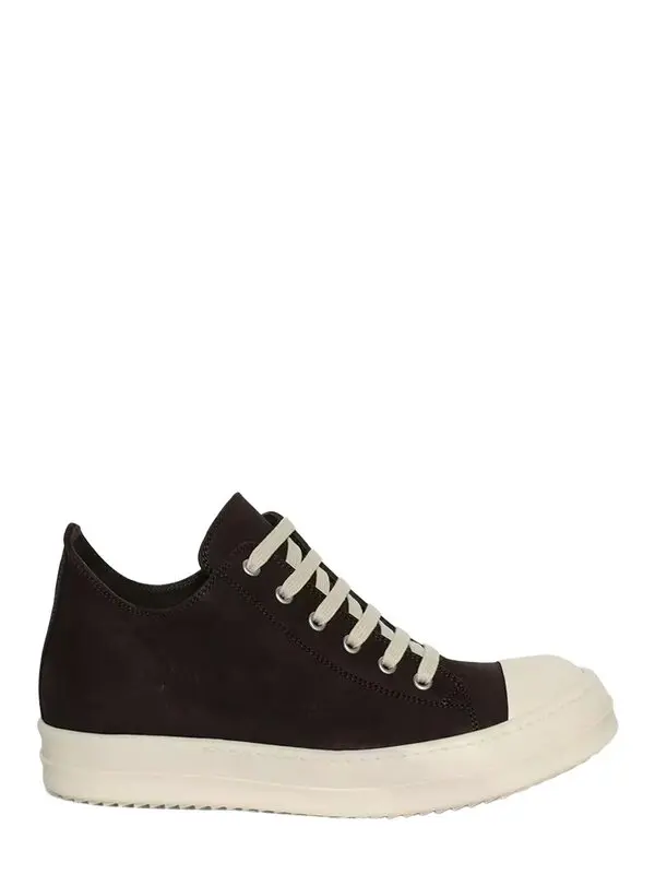 Rick Owens Leather Low Top Trainers - Brown