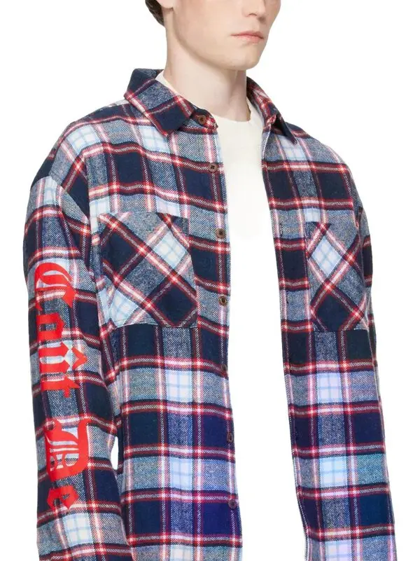 Cout De La Liberte Plaid Pocket Shirt - Blue