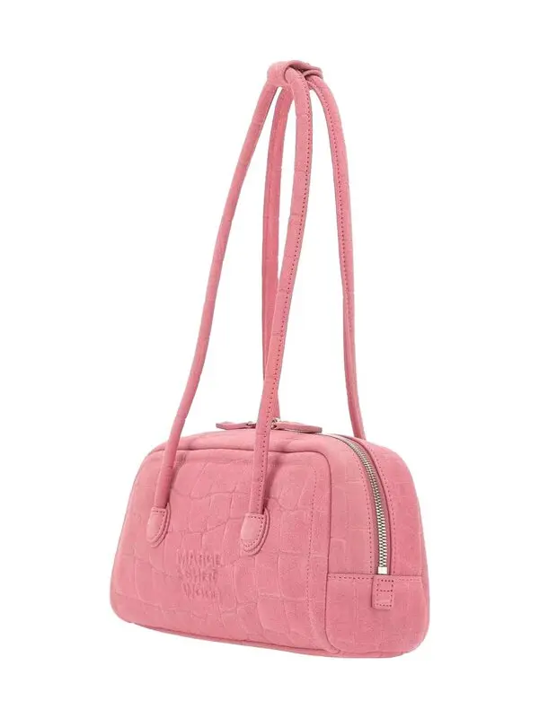 MARGESHERWOOD Soft Boston Leather Shoulder Bag - Pink