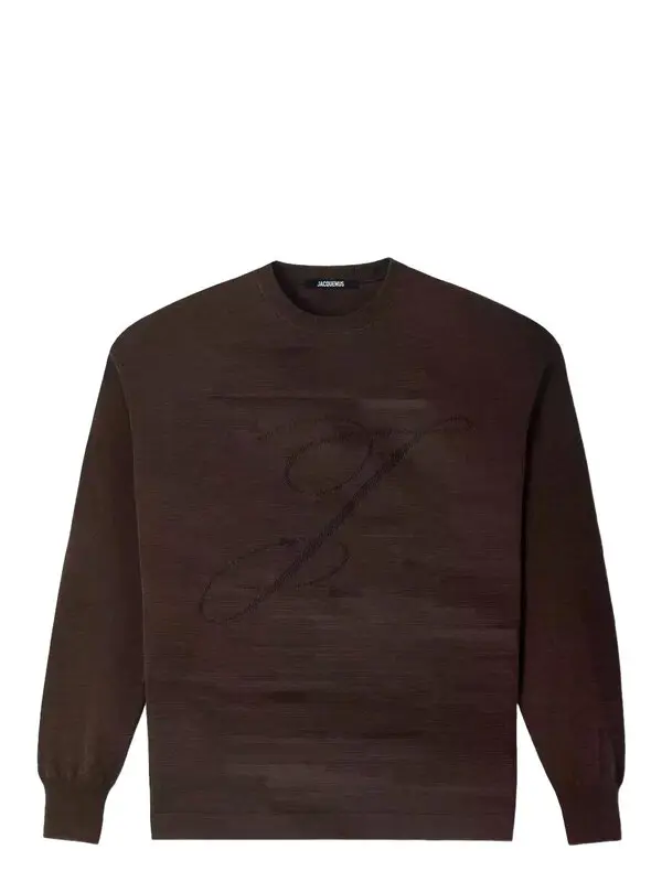 Jacquemus Jacquard Knit Sweater - Brown