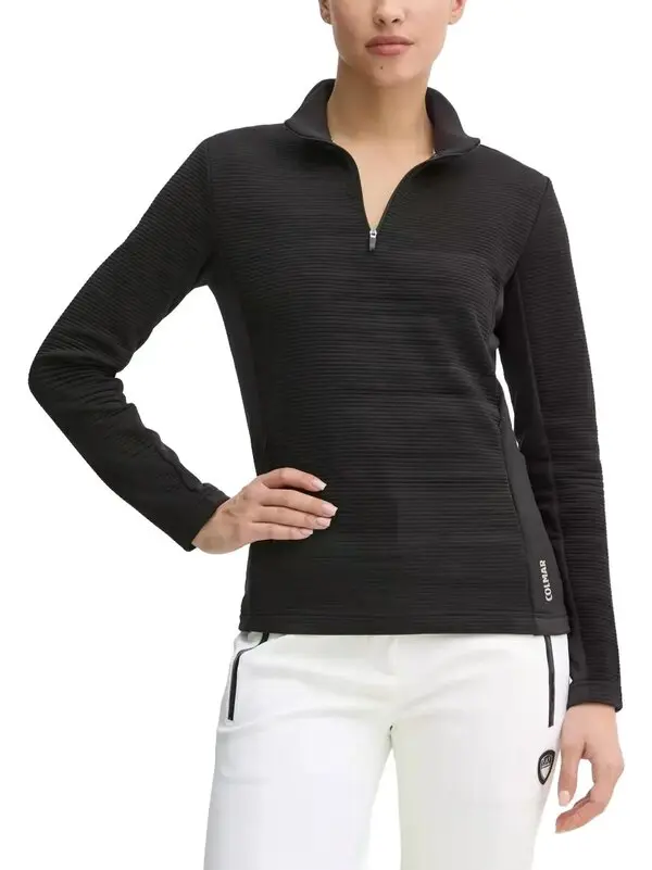 COLMAR Ribbed Zip Ski Sweatshirt - Black