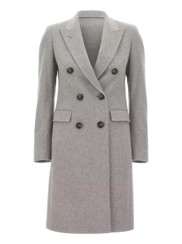 Tagliatore Peak-lapel Double-breasted Coat - Grey