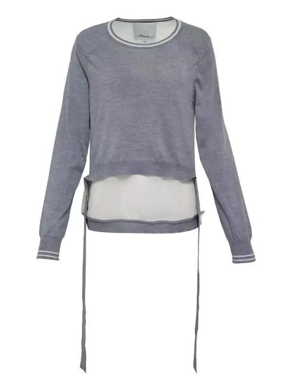 3.1 Phillip Lim Layered Wool Sweater - Grey