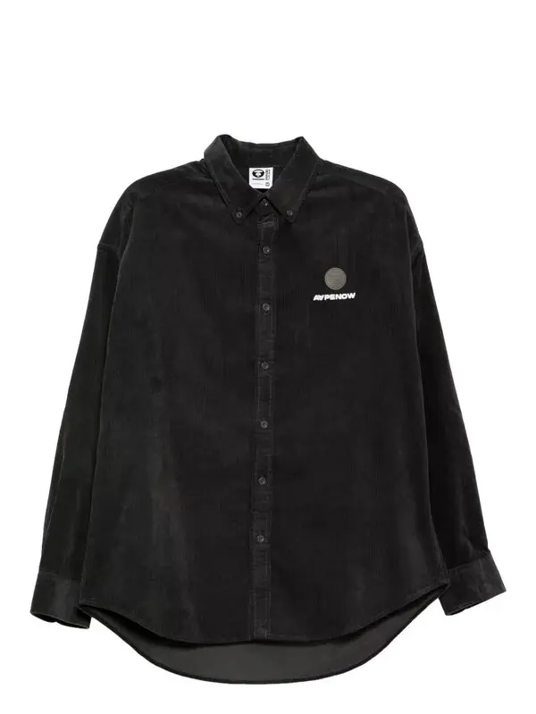 AAPE BY *A BATHING APE® Logo Appliqué Shirt - Grey