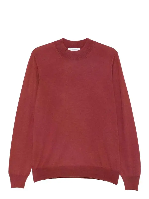 GRAN SASSO Crew Neck Fine Knit Sweater - Red