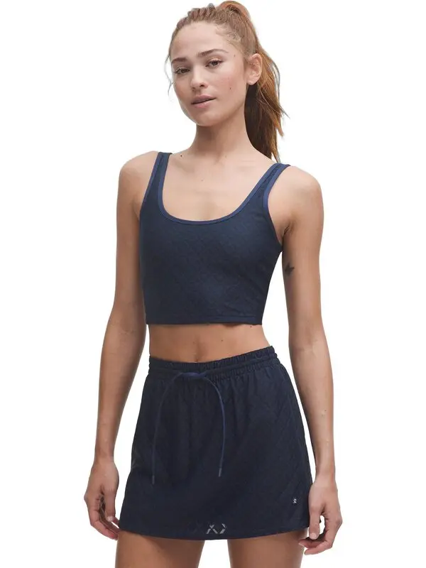 Lululemon Textured Mesh Tennis Tank Top - Club Blue