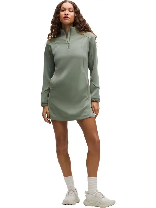 Lululemon Softstreme Half-zip Mini Dress - Willow Leaf