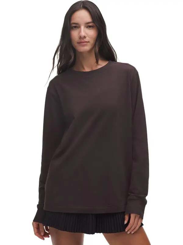 Lululemon All Yours Organic Cotton Long-sleeve Shirt - Sequoia