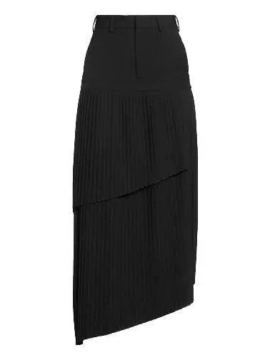 MAISON MARGIELA Midi Pleated Skirt - Black