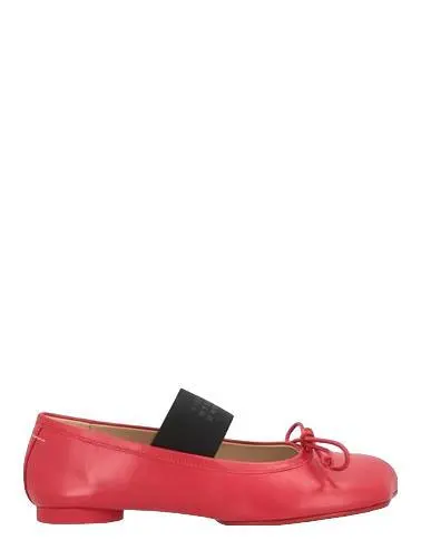 MAISON MARGIELA Leather Ballet Flats - Red