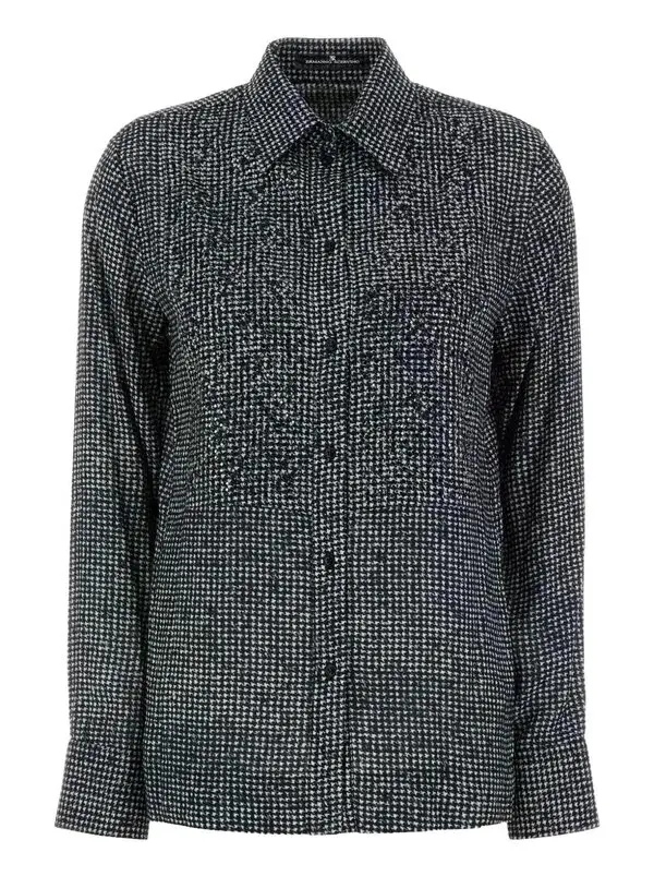 Ermanno Scervino Houndstooth-pattern Shirt - Black