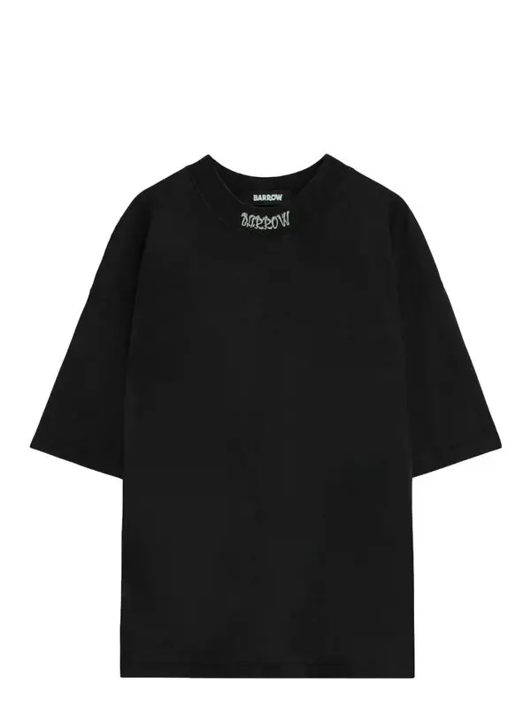 BARROW Graphic-embroidered T-shirt - Black