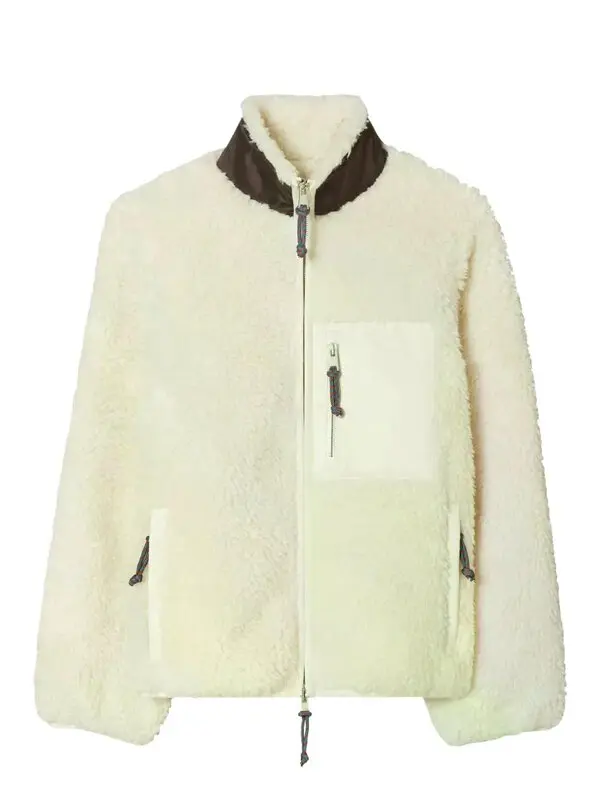 Tory Burch Fleece Colourblock Jacket - Neutrals