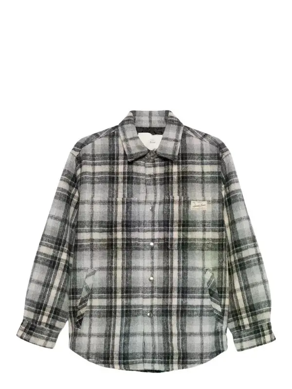 DUNST Check-print Shirt - Black