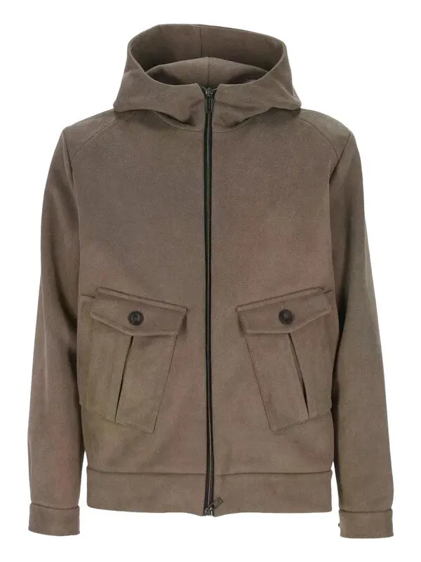 HOSIO Zip-up Jacket - Brown