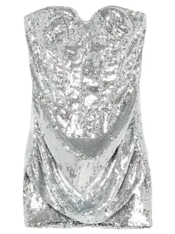 THE NEW ARRIVALS ILKYAZ OZEL Pamela Mini Dress - Silver
