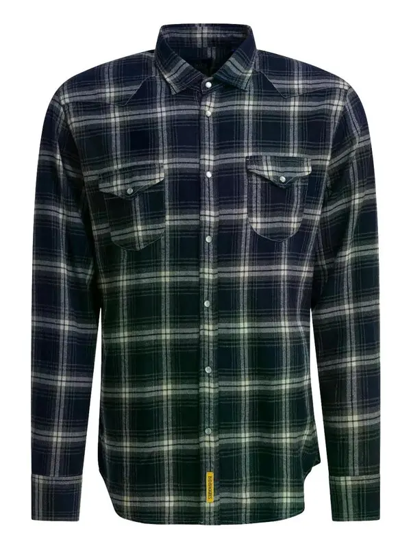 B.D.BAGGIES Plaid Pockets Shirt - Blue