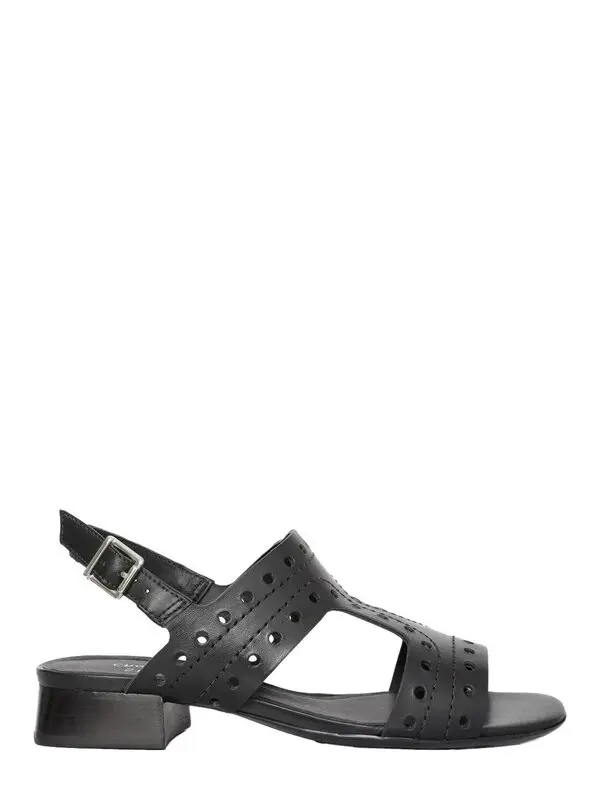 STUDIO CHOFAKIAN 20mm Studio 174 Perforated Slingback Sandals - Black
